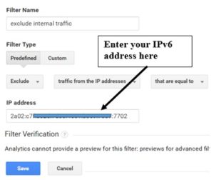 Google Analytics ipv6 vs ipv4 - Exclude Internal Traffic - Optimize Smart