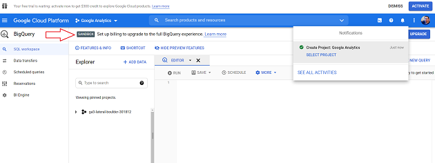 Sending data from Google Analytics to BigQuery without 360 - Optimize Smart