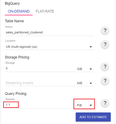 Using Google Cloud pricing calculator for BigQuery - Optimize Smart