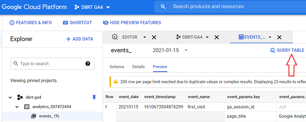 events_ & events_intraday_ tables in BigQuery for GA4 (Google Analytics 4) - Optimize Smart