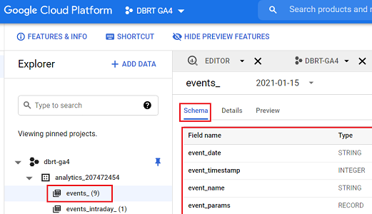 events_ & events_intraday_ tables in BigQuery for GA4 (Google Analytics ...