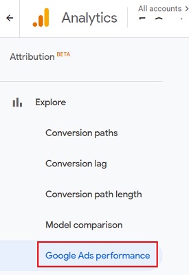 Google Ads Performance Report Attribution Beta - Optimize Smart