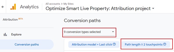 Top Conversion Paths Report vs Conversion Paths Report - Optimize Smart