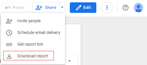 How to download Data Studio report as PDF