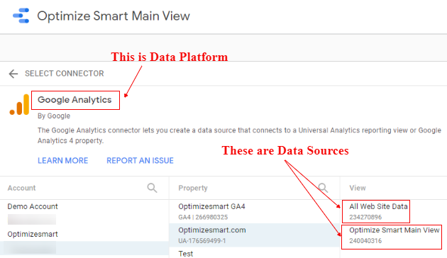 Google Data Studio Data Sources – Tutorial - Optimize Smart