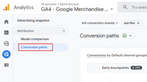 GA4 (Google Analytics 4) Conversion Paths Report in Attribution - Optimize Smart