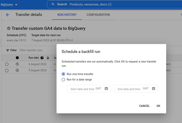 How to backfill GA4 data in BigQuery - Optimize Smart