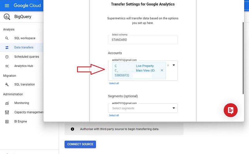 Sending data from Google Analytics to BigQuery without 360 - Optimize Smart