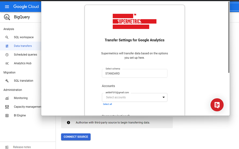 Sending data from Google Analytics to BigQuery without 360 - Optimize Smart
