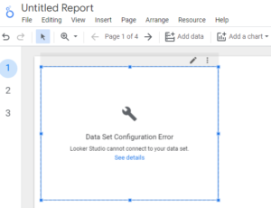The Data Set Configuration Error in Looker Studio - Optimize Smart