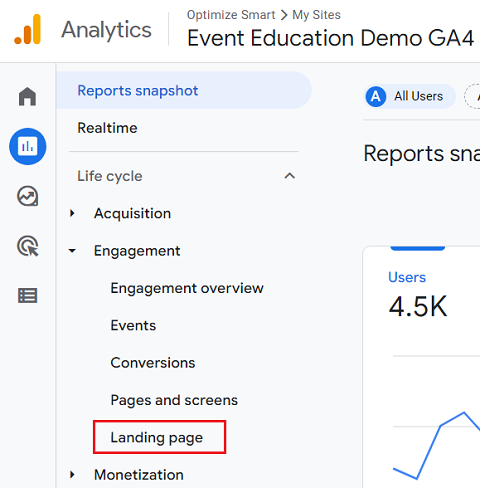 How to Create Landing Page Report in GA4 (Google Analytics 4) - Optimize Smart