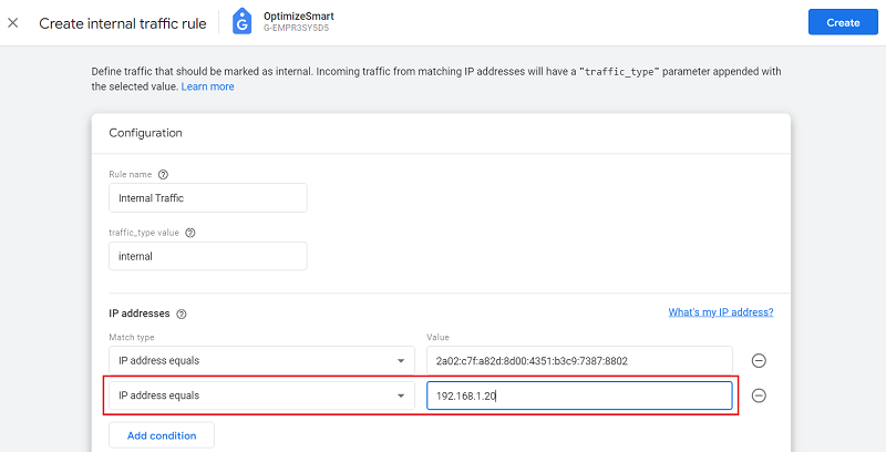 Exclude internal traffic in GA4 (Google Analytics 4) via IP filter - Optimize Smart