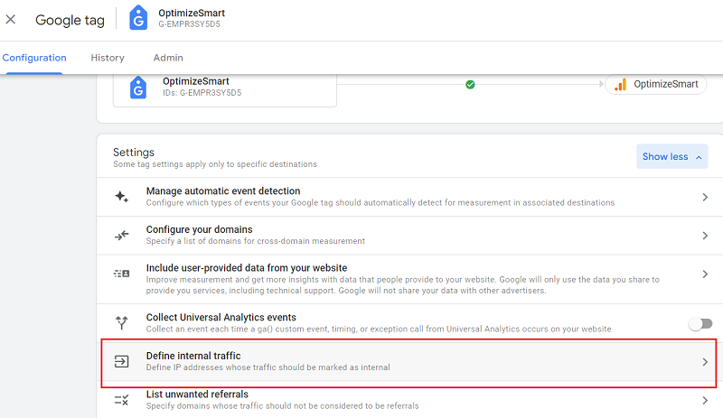 Exclude internal traffic in GA4 (Google Analytics 4) via IP filter - Optimize Smart