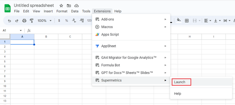How to use Supermetrics for Google Sheets Add-on