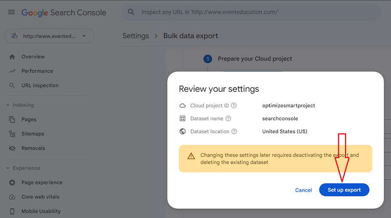 How to send data from Google Search Console to BigQuery