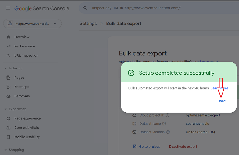 How to send data from Google Search Console to BigQuery