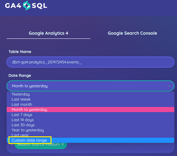 Using Ga4 Bigquery Sql Generator To Create Sql Queries