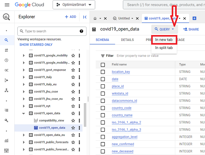 How to access BigQuery Public Data Sets