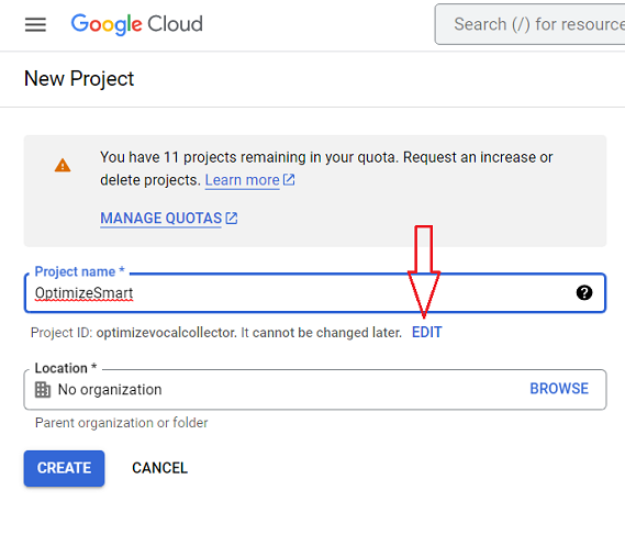 How to create a new BigQuery project - Optimize Smart