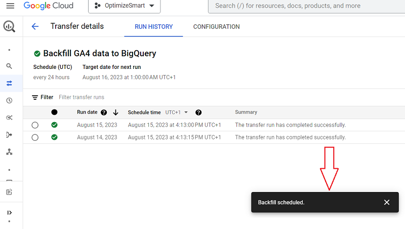 How to backfill GA4 data in BigQuery - Optimize Smart