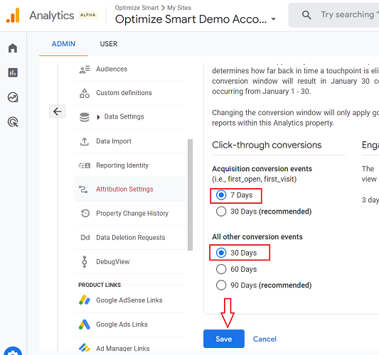 Which Conversion Window to use in GA4 (Google Analytics 4) - Optimize Smart