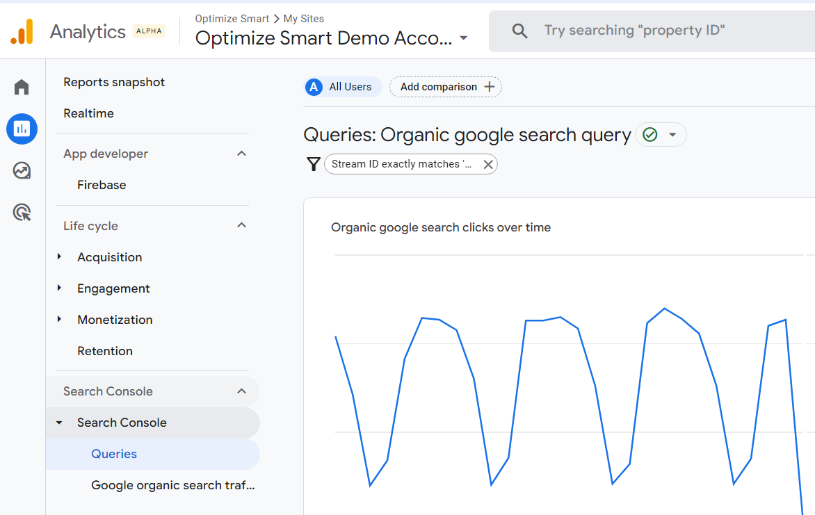 GA4 Search Console Reports - Optimize Smart