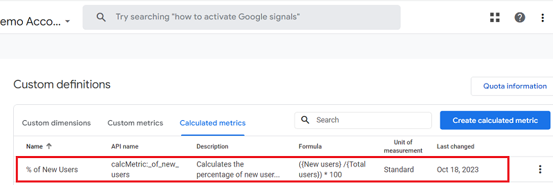 Google Analytics 4 Calculated Metrics with Examples - Optimize Smart