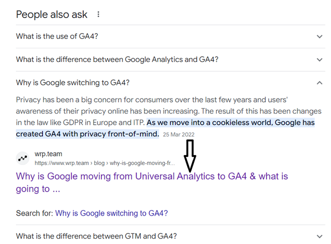 Tracking People Also Ask in GA4 (Google Analytics 4) - Optimize Smart