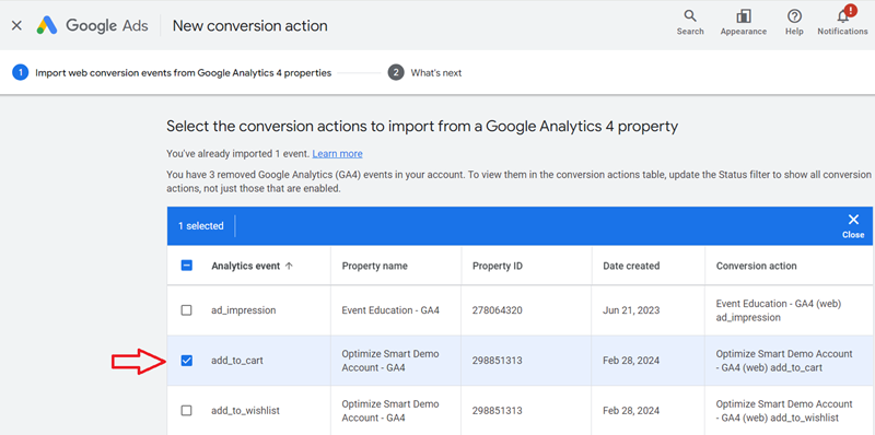 How to import GA4 Conversions into Google Ads. - Optimize Smart
