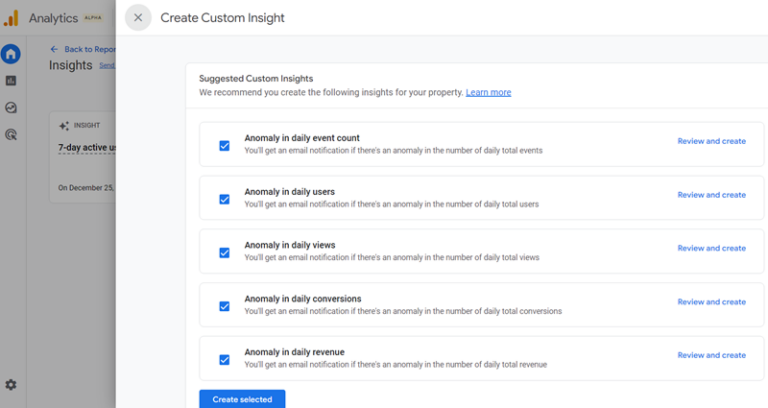 How to create custom insights in Google Analytics 4 (GA4) - Optimize Smart