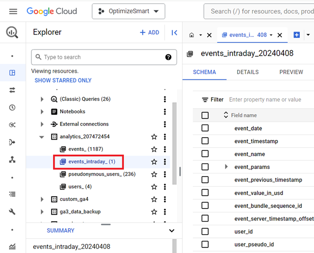 GA4 BigQuery Export Schema Tutorial - Optimize Smart