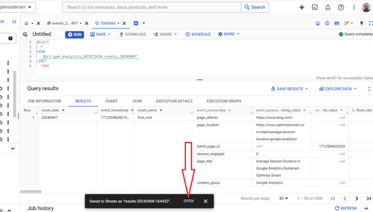 Understanding the BigQuery User Interface - Optimize Smart