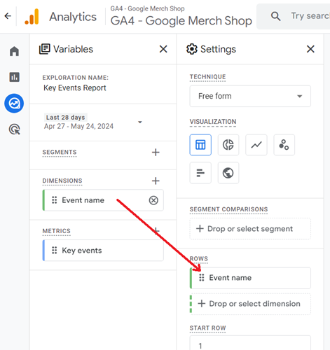 How to create Key Events report in GA4 - Optimize Smart