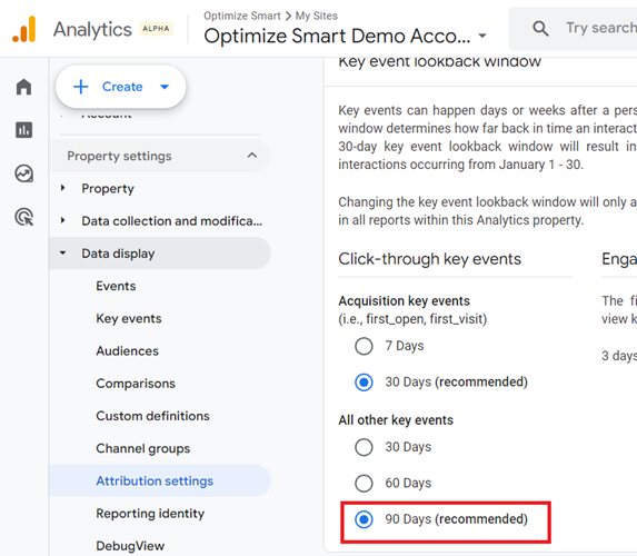 Which Conversion Window to use in GA4 (Google Analytics 4)