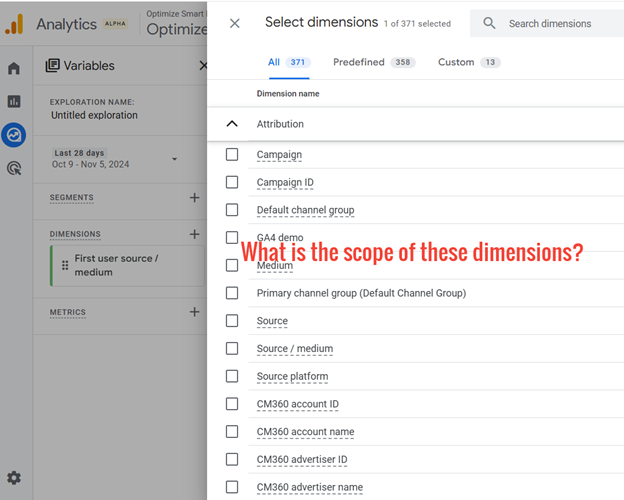 Easily Identify the Scope of Any GA4 Dimension or Metric - Optimize Smart