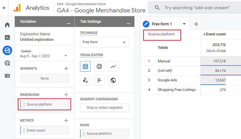 utm_source_platform - manual_source_platform in GA4 & BigQuery