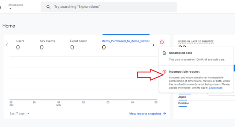 How to fix GA4 Incompatible Request - Optimize Smart