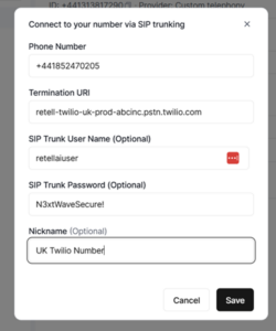 Using Twilio with Retell AI via SIP Trunking for Voice AI Agents - Optimize Smart