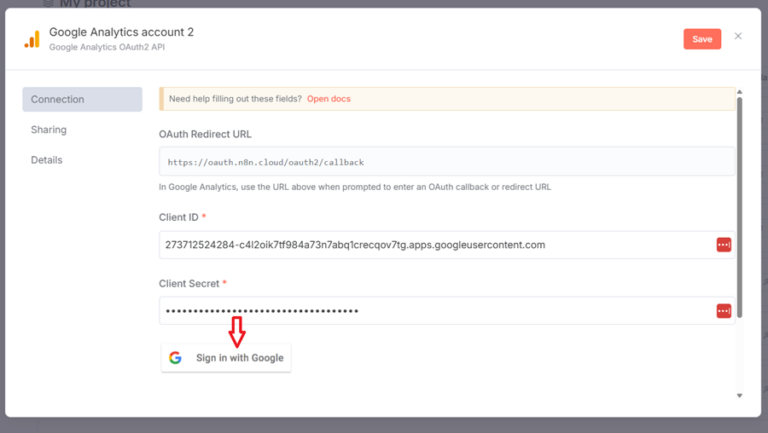 How to Connect Google Analytics to n8n (step by step guide) - Optimize Smart