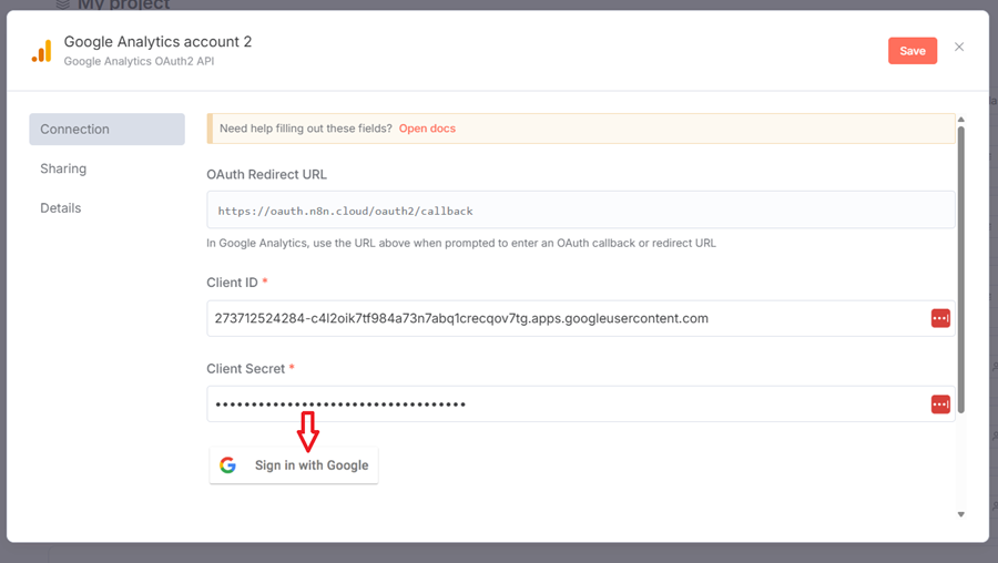 How to Connect Google Analytics to n8n (step by step guide) - Optimize Smart